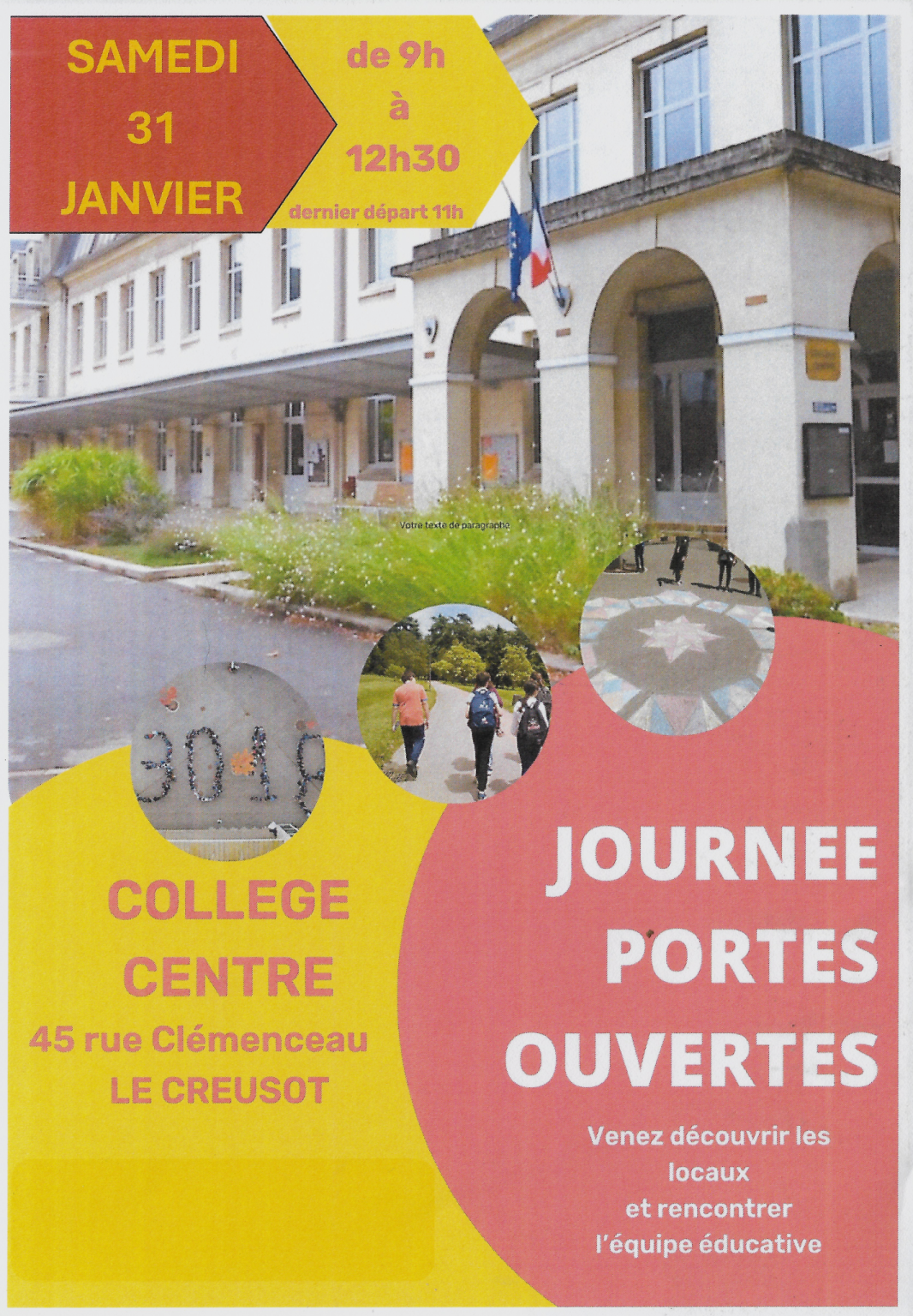 Le collège vous ouvre ses portes le 31 janvier ! – Collège Centre – Le ...